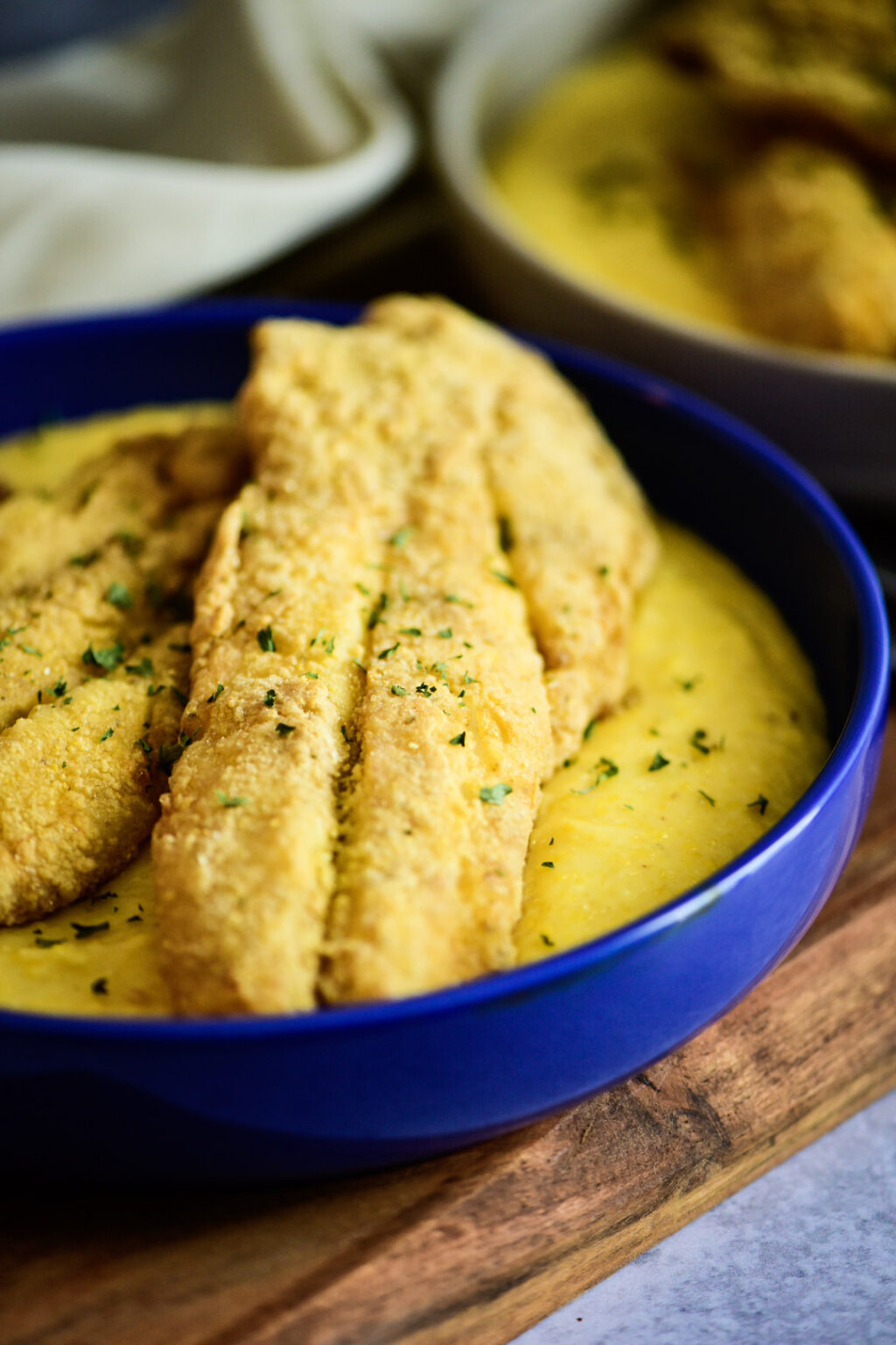 Cajun Fried Fish and Cheese Grits | Dude That Cookz