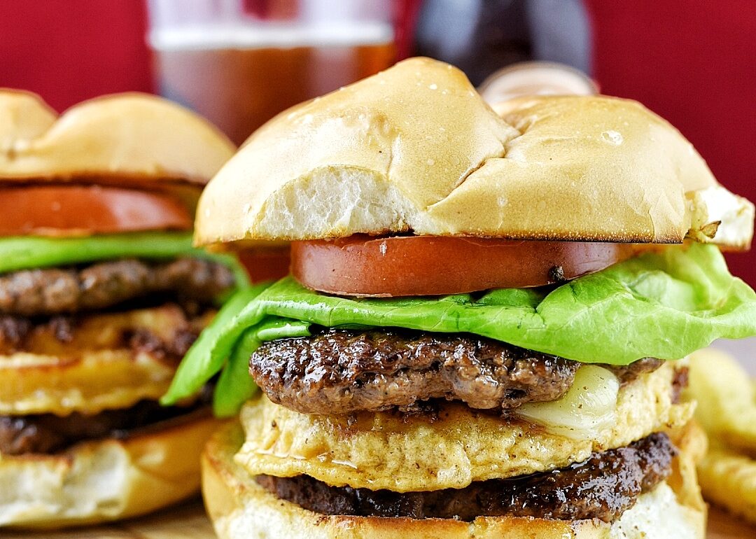 Double Burger With Fried Cheese | Dude That Cookz