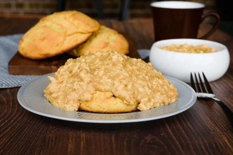 Buttermilk Biscuits with Turkey Gravy | Dude That Cookz