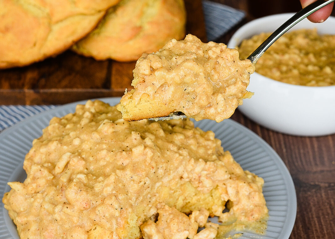Buttermilk Biscuits with Turkey Gravy | Dude That Cookz