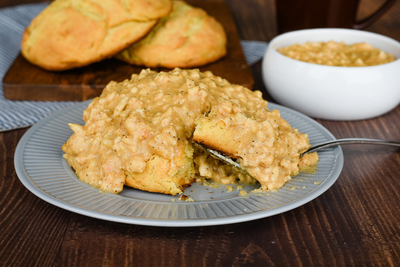 Buttermilk Biscuits with Turkey Gravy | Dude That Cookz