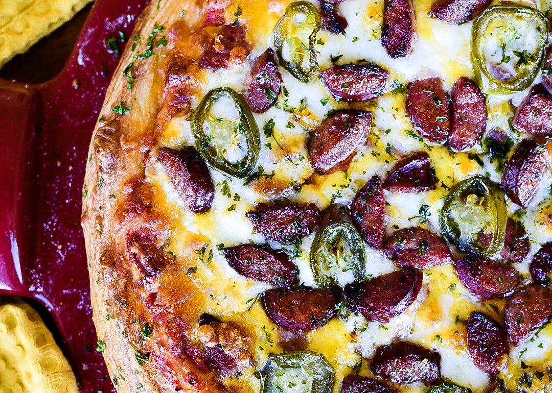 Spicy Beef Sausage Pizza | Dude That Cookz