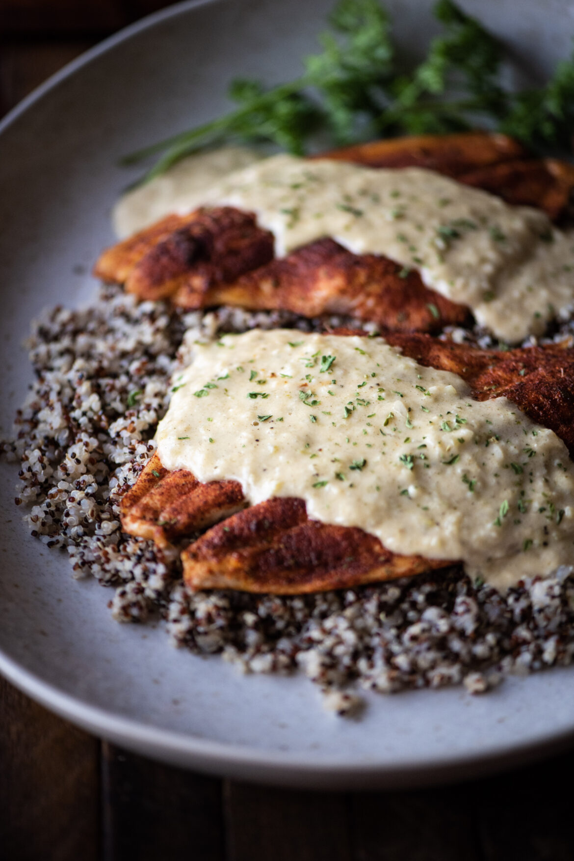 Baked Flounder with Pontchartrain Sauce | Dude That Cookz