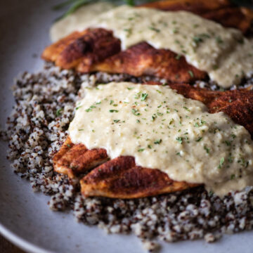 Baked Flounder with Pontchartrain Sauce | Dude That Cookz