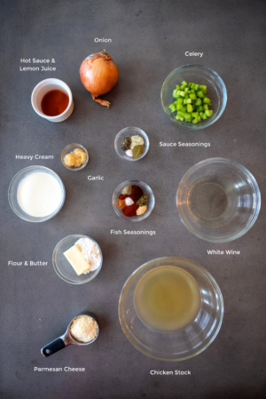 Baked Flounder with Pontchartrain Sauce | Dude That Cookz