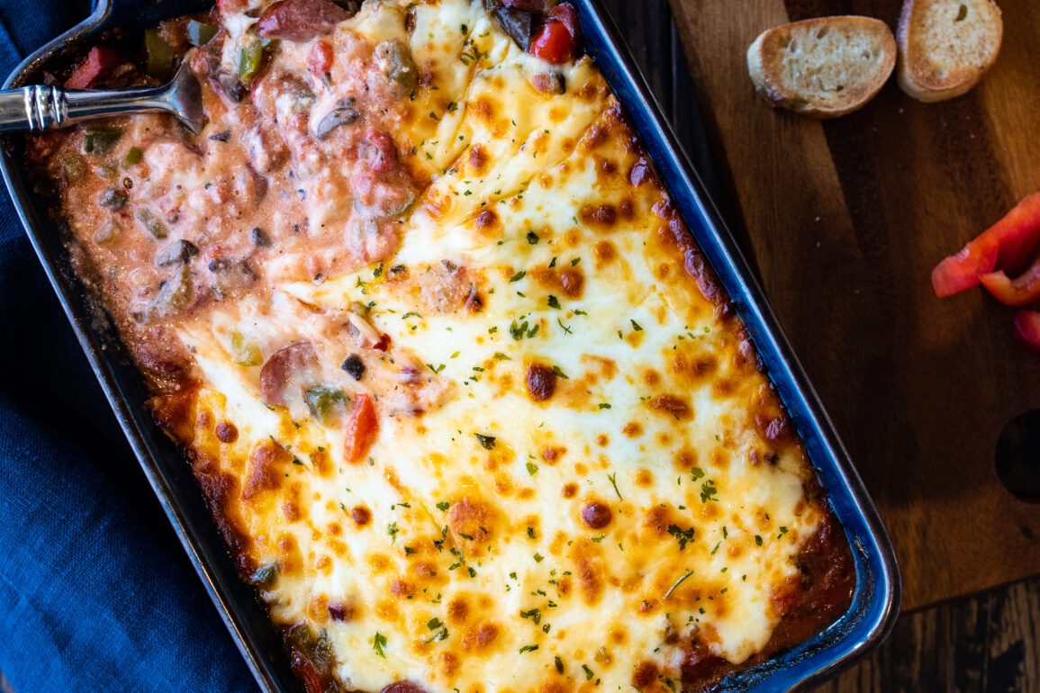 Kickin' Cheesy Sausage Dip | Dude That Cookz