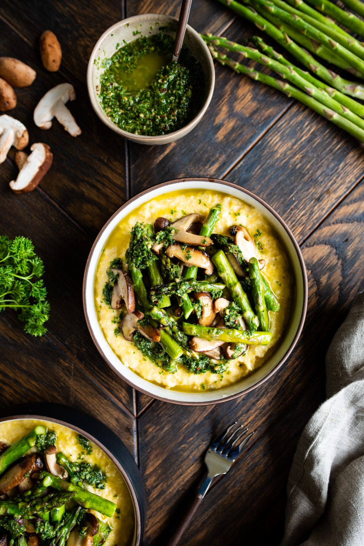 Cheesy Polenta with Spring Vegetables | Dude That Cookz