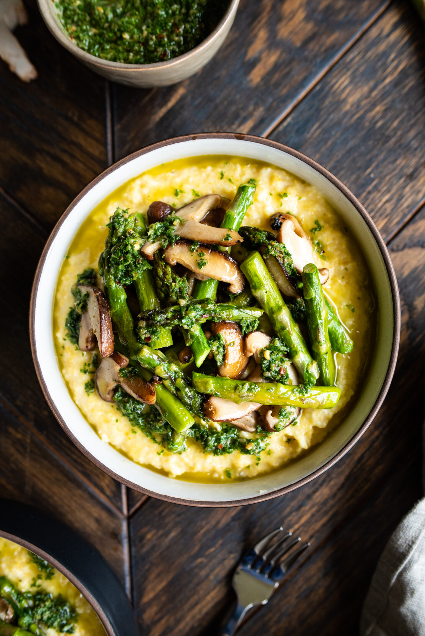 Cheesy Polenta with Spring Vegetables | Dude That Cookz
