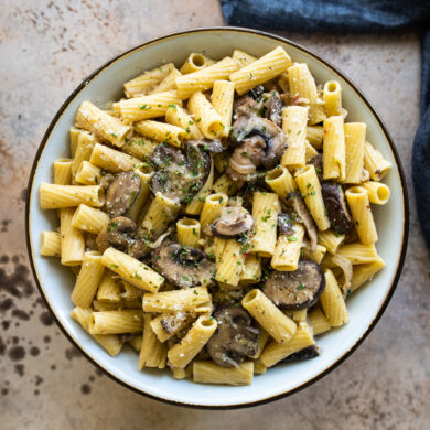 Healthier Mushroom Rigatoni Recipe | Dude That Cookz