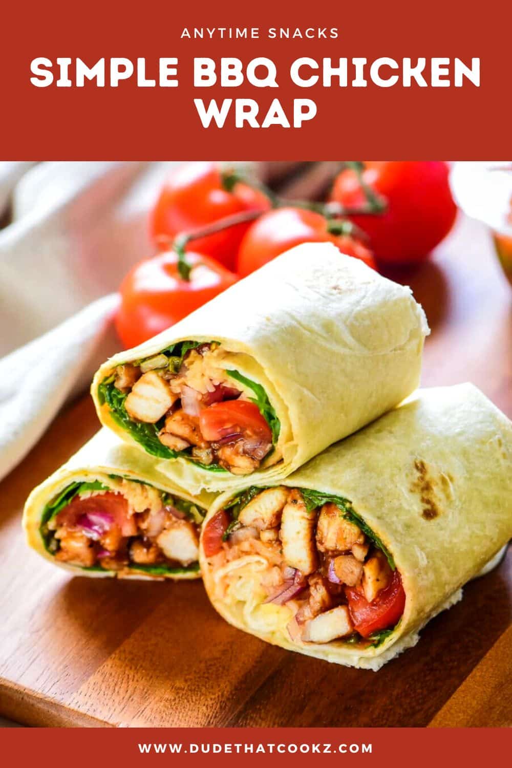 Simple BBQ Chicken Wrap | Dude That Cookz